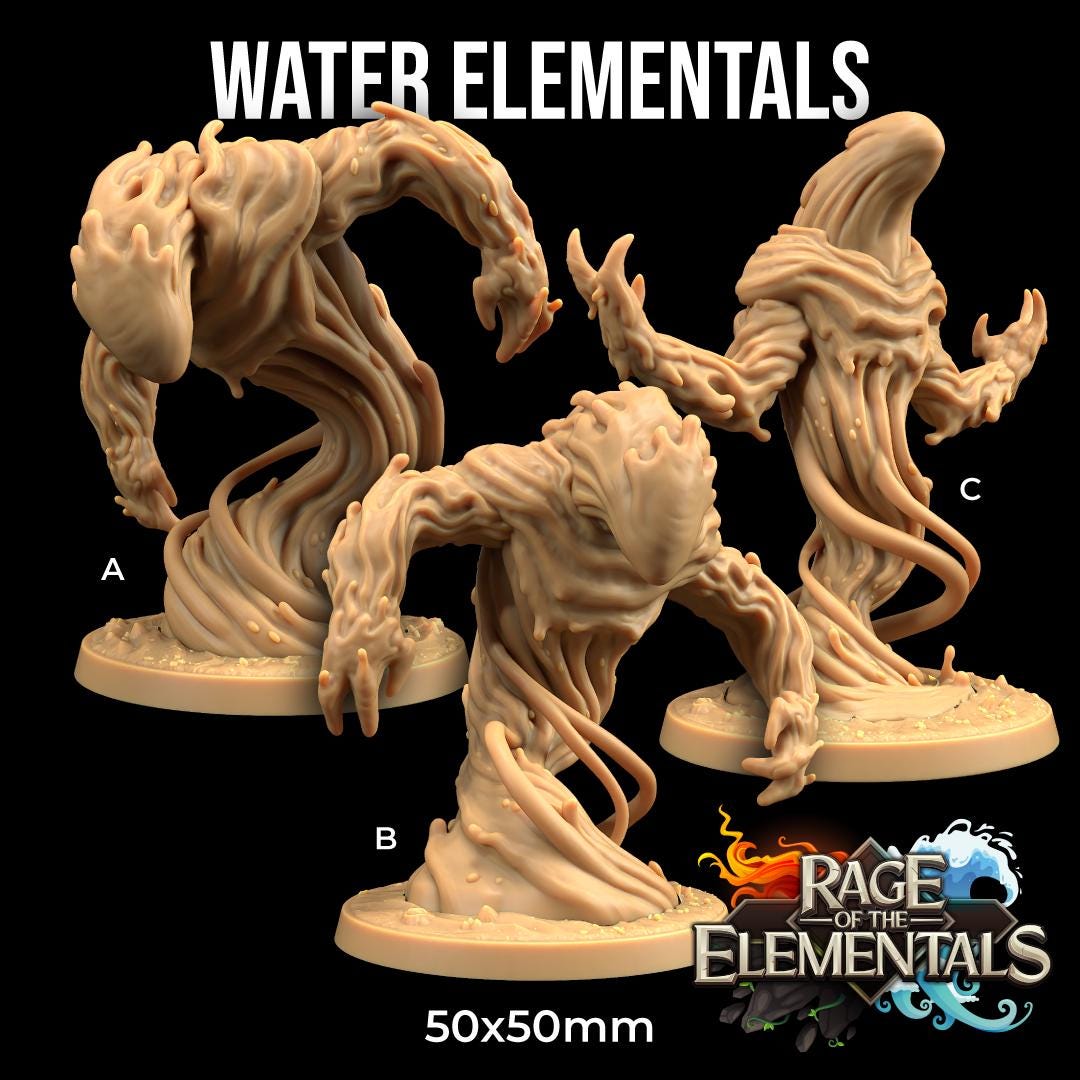 Water Elemental Dnd Mini Rage of the Elementals | the Dragon Trappers ...