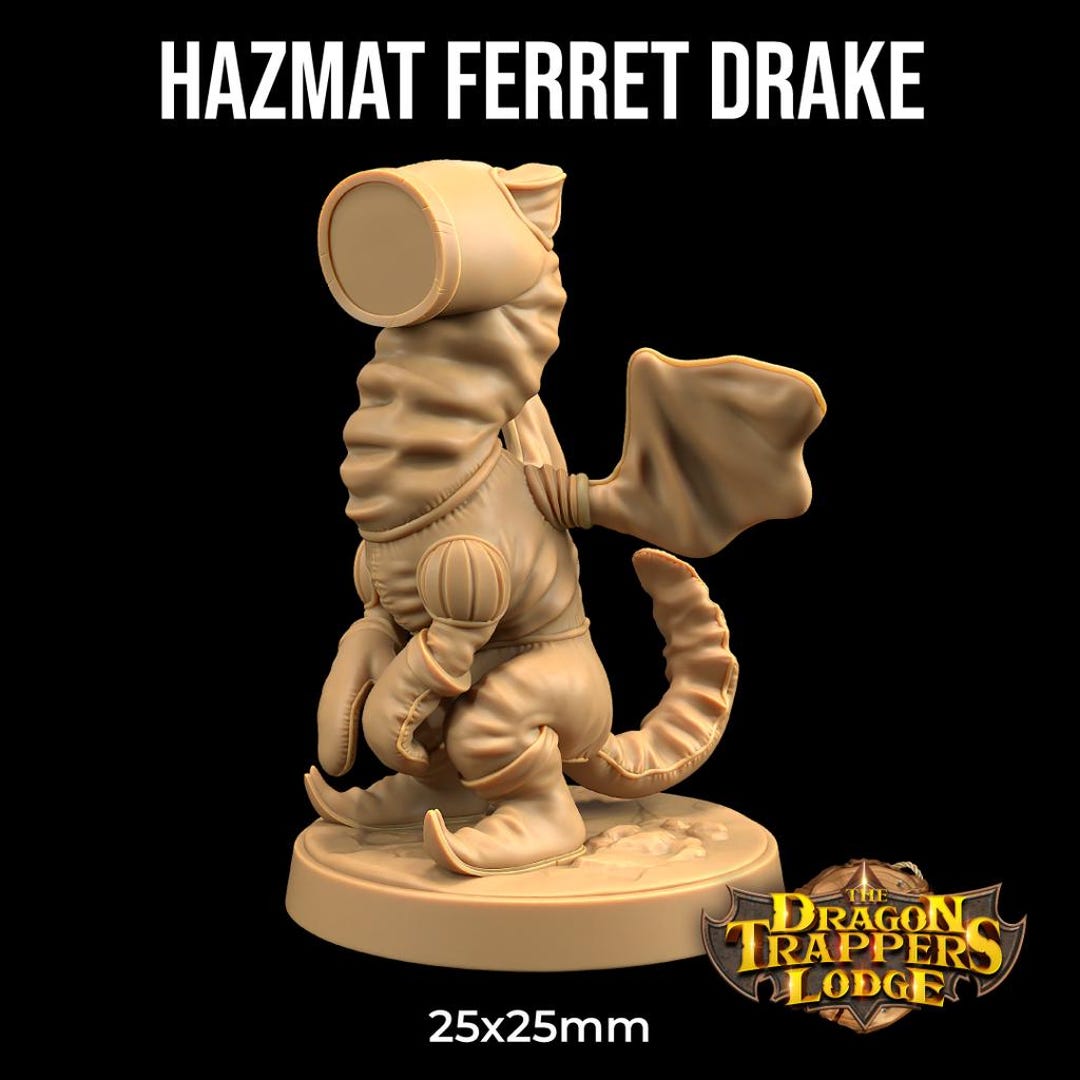Hazmat Ferret Drake Suit Cute | the Dragon Trappers Lodge | 32mm Scale ...