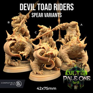 Devil Toad Riders Dnd Mini for Dungeons and Dragons Gift for DM ...