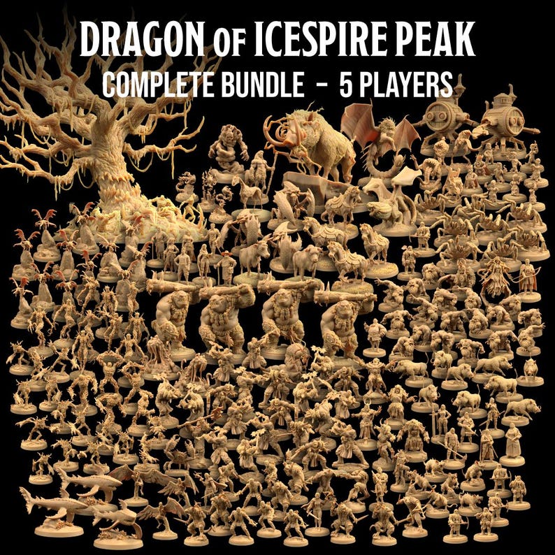 Dragon of Icespire Peak Dnd Miniatures Complete Set | the Dragon ...