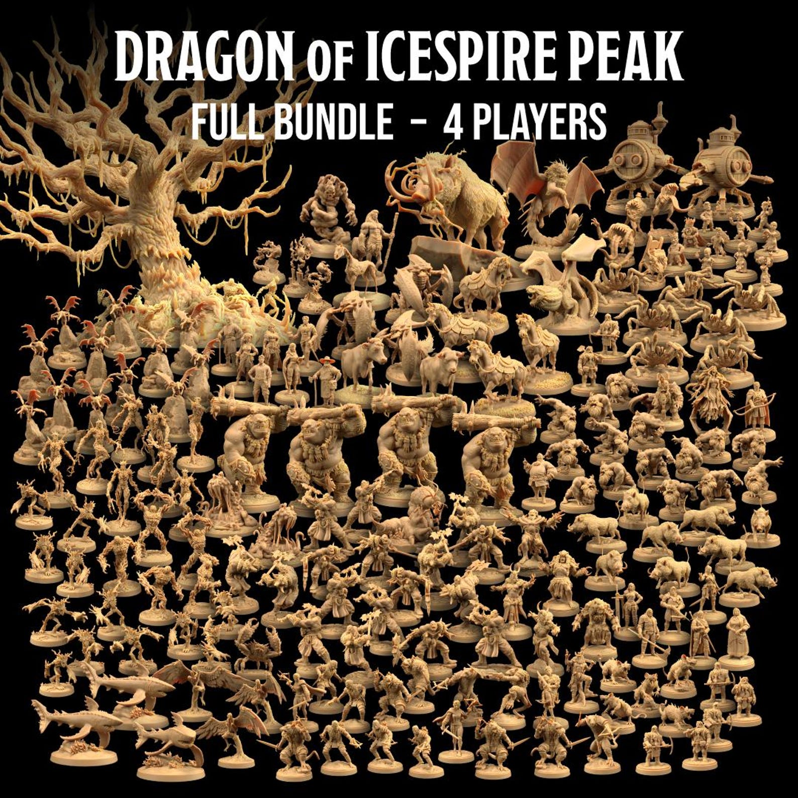 Dragon of Icespire Peak Dnd Miniatures Complete Set | the Dragon ...