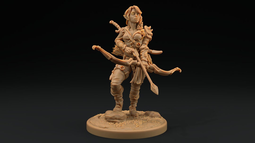 Lila Elf Ranger Female Archer | the Dragon Trappers Lodge | 32mm Scale ...