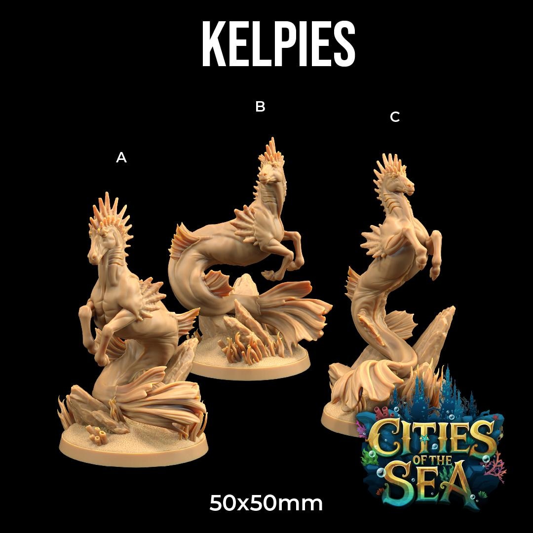 Kelpie Horse Dnd Mini Cities of the Sea | the Dragon Trappers Lodge ...