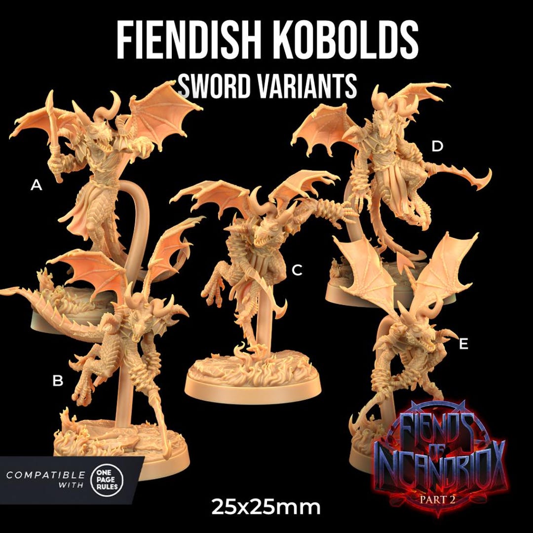 Fiendish Kobold Fiends of Incandriox | the Dragon Trappers Lodge | 32mm ...