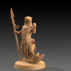 Pearl Otter Spearmaster Critterfolk | the Dragon Trappers Lodge | 32mm ...