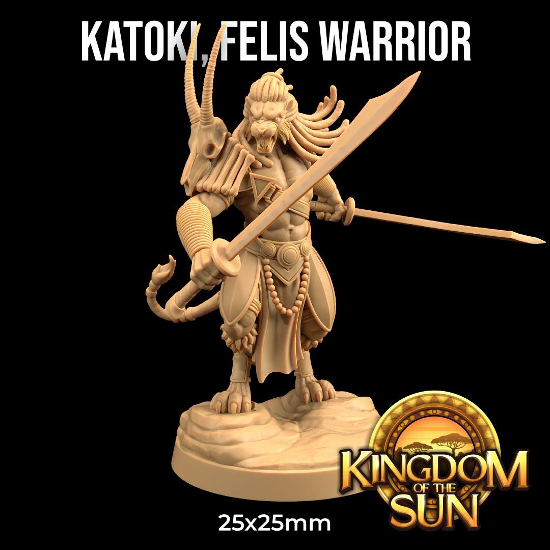 Katoki Felis Lion Warrior Big Cat | the Dragon Trappers Lodge | 32mm ...