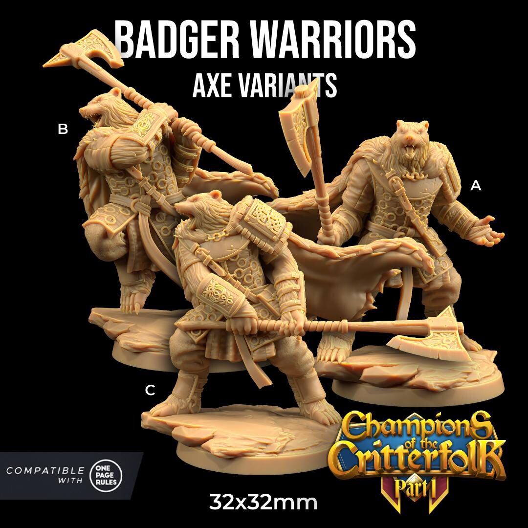 Badger Warrior Champions of the Critterfolk | the Dragon Trappers Lodge ...