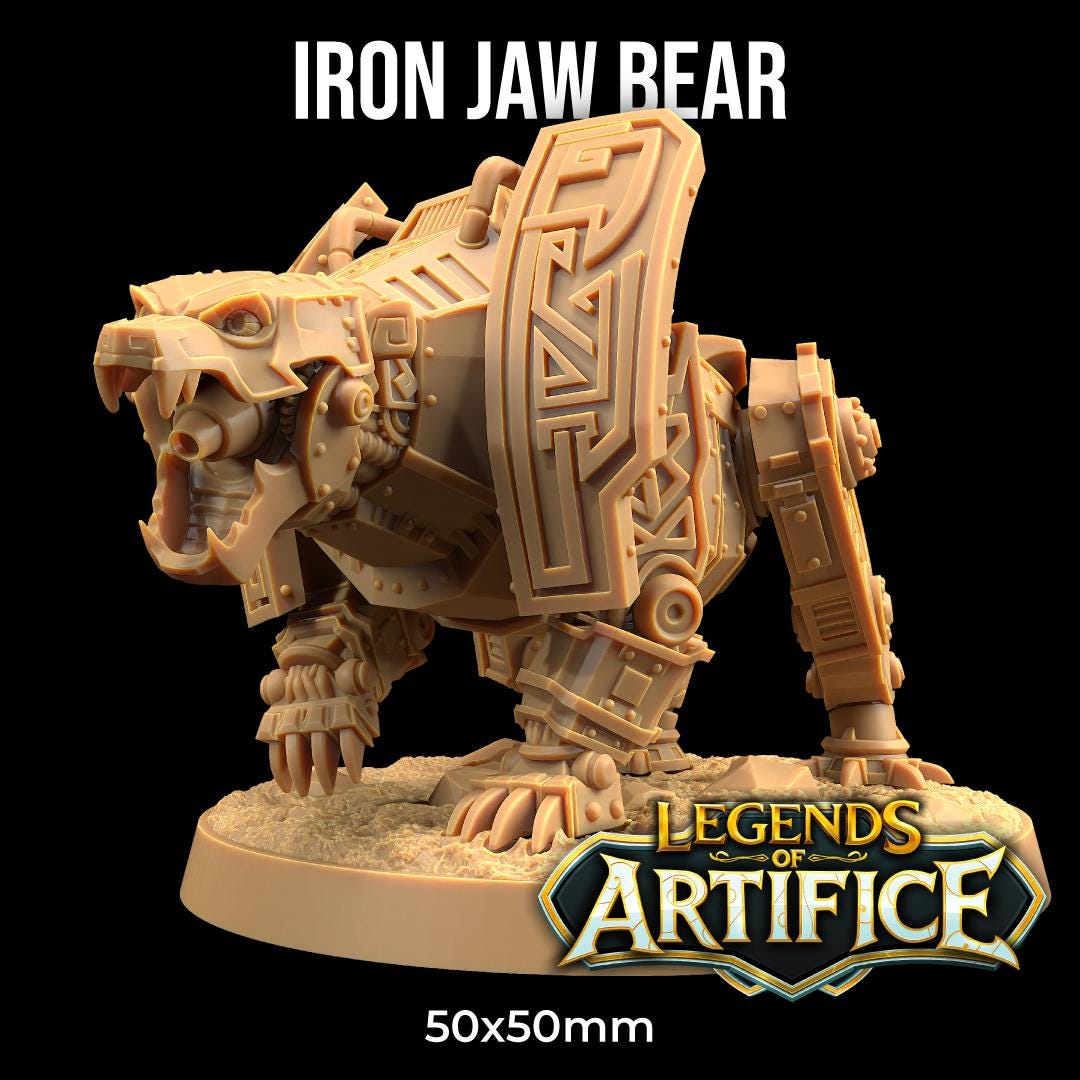 Iron Jaw Bear Legends of Artifice Dnd Mini for Dungeons and Dragons ...