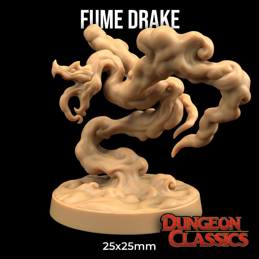Fume Drake Dnd Mini for Dungeons and Dragons Gift for DM Wargaming RPG ...