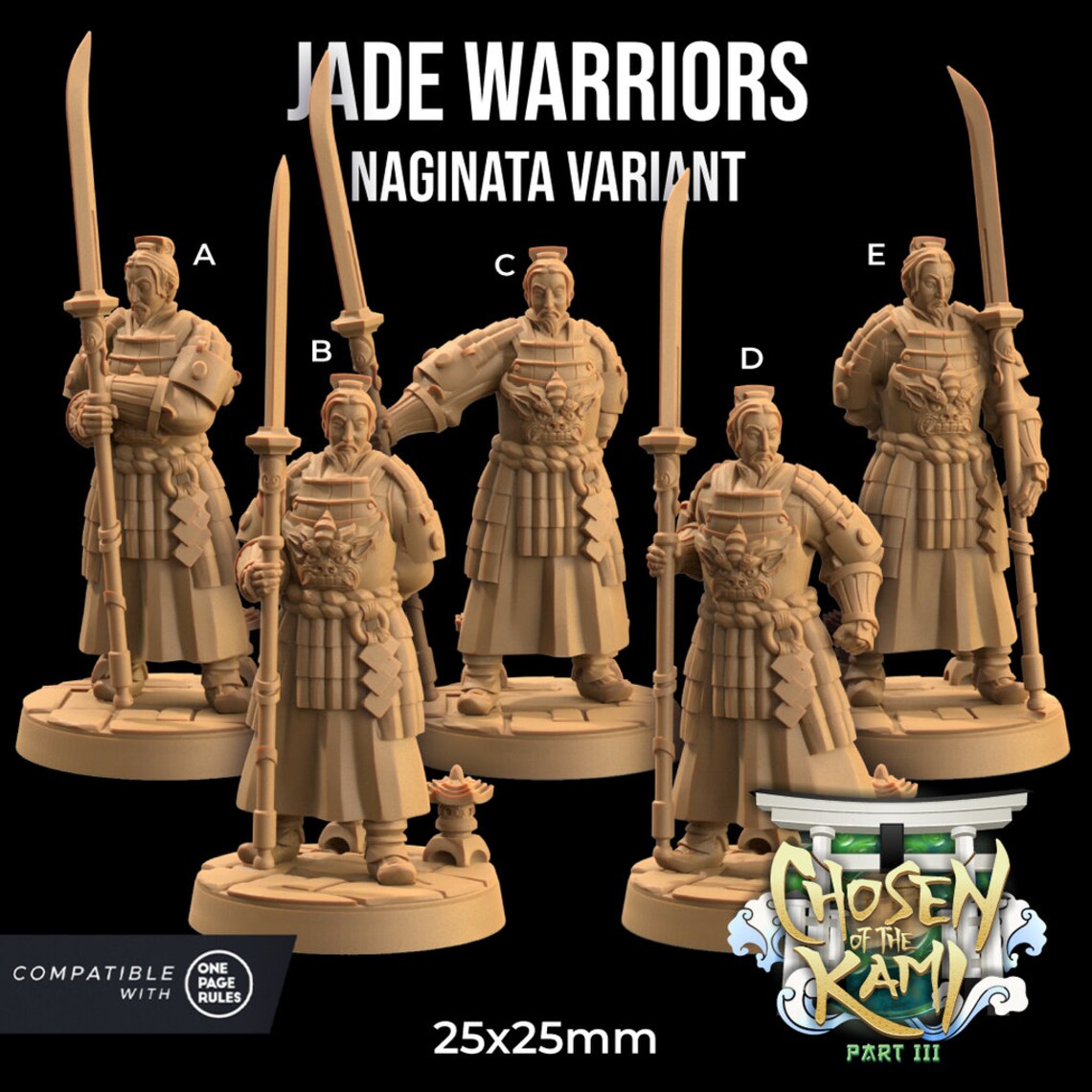 Jade Warriors Naginata Yari Variants | the Dragon Trappers Lodge | 32mm ...
