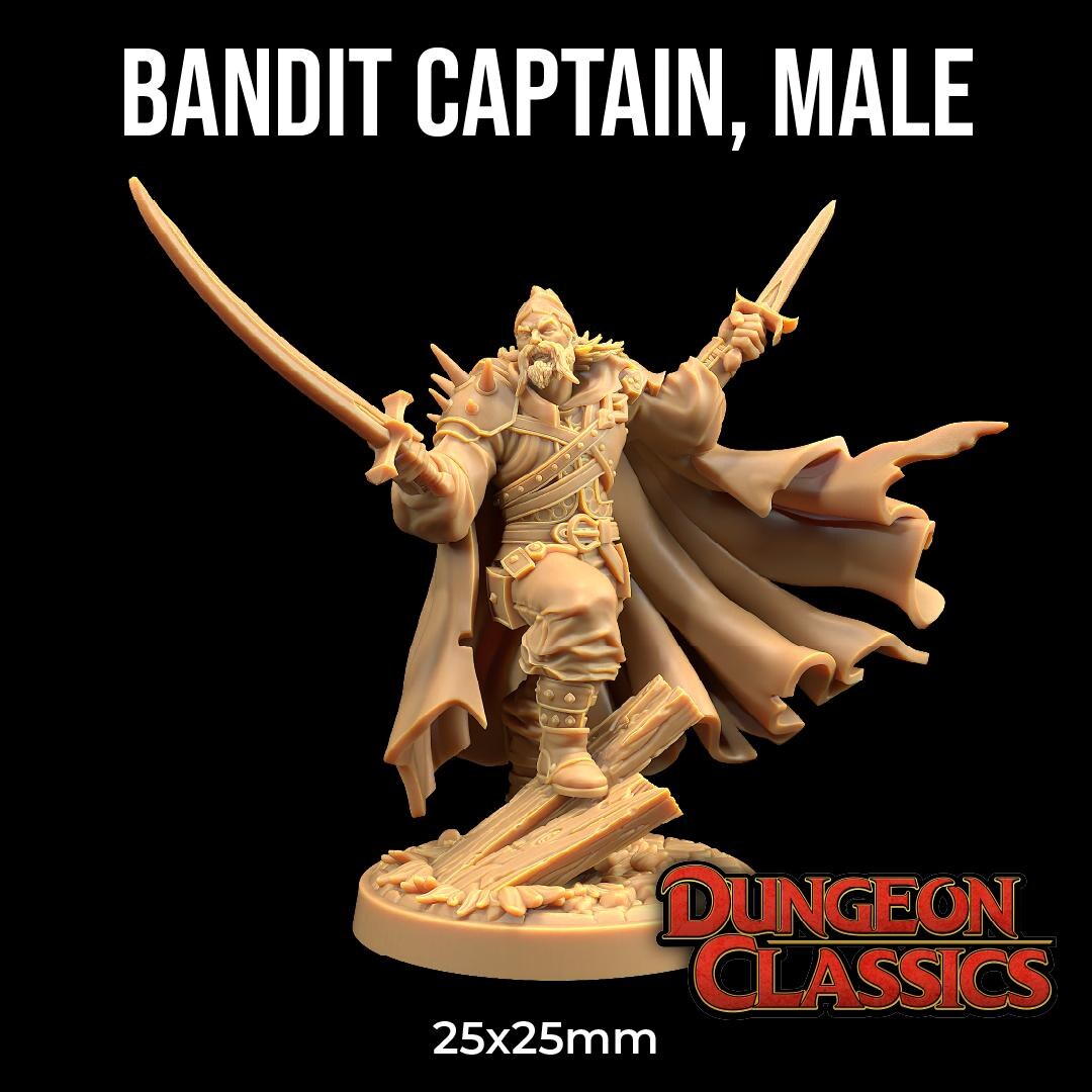 Bandit Captain Male DND Mini Dungeon Classics | the Dragon Trappers ...