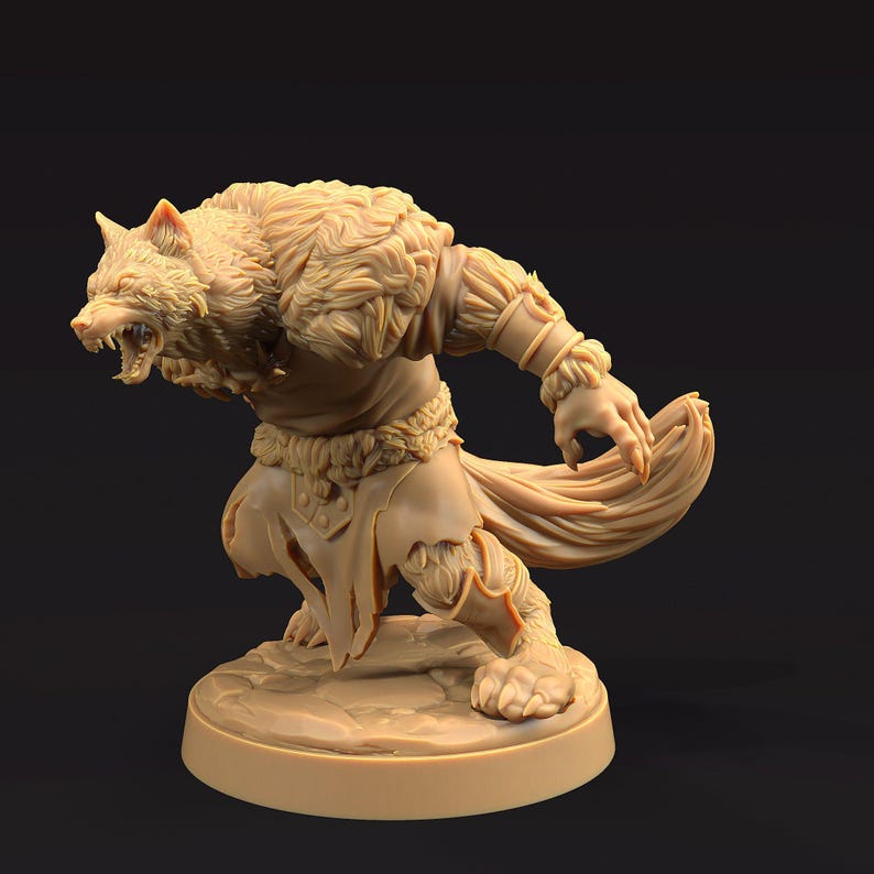 Werewolf Dnd Mini Hybrid Dungeon Classics | the Dragon Trappers Lodge ...