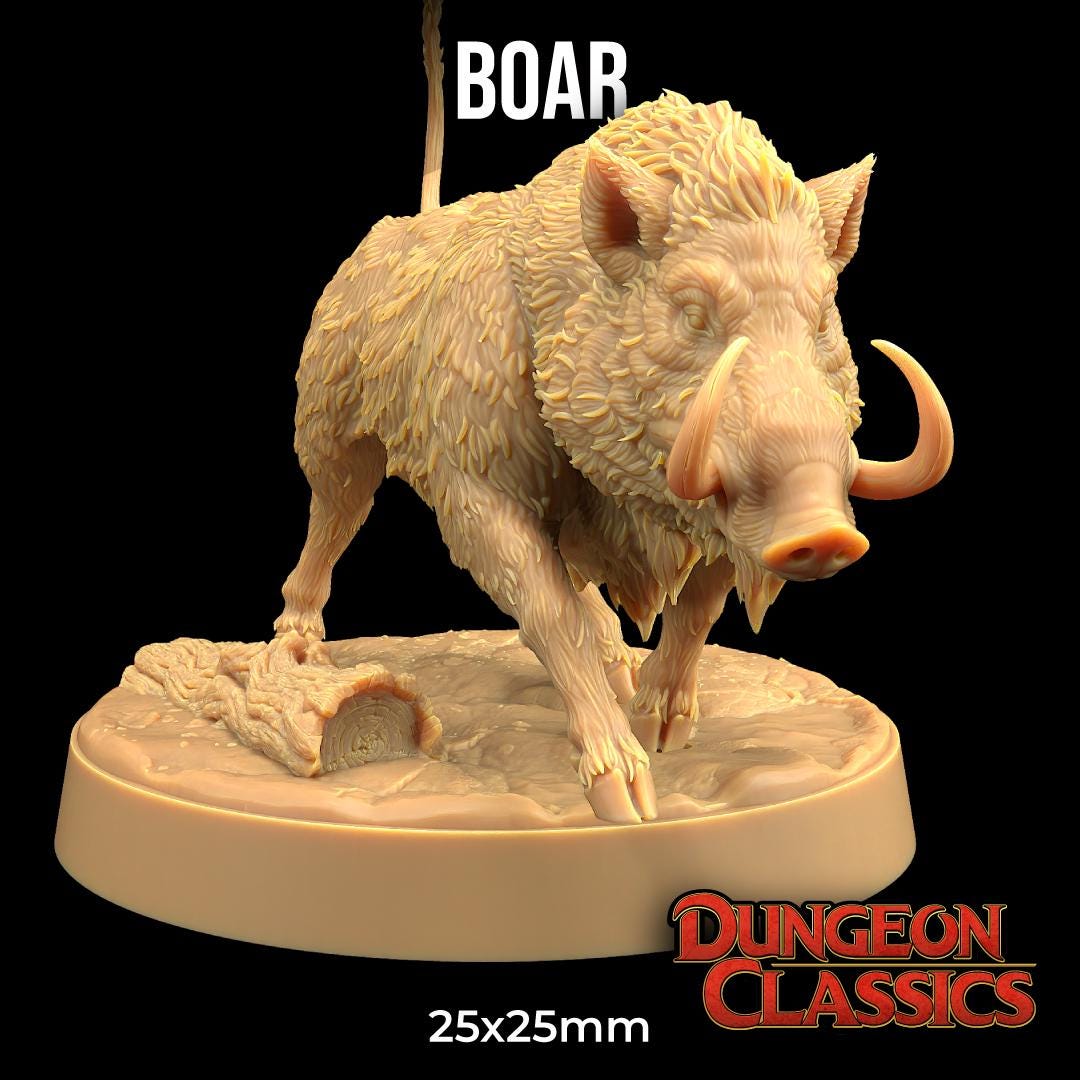 Boar Dnd Mini for Dungeons and Dragons Gift for DM Wargaming TTRPG 3D ...