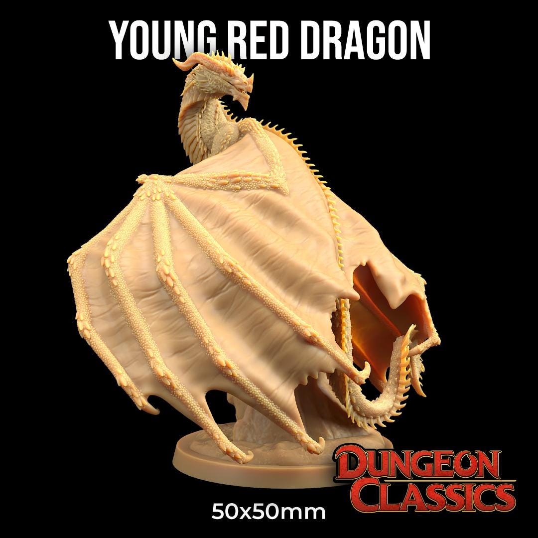 Young Red Dragon Dnd Mini Dungeon Classics | the Dragon Trappers Lodge ...