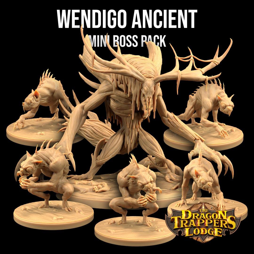 Wendigo Mini Boss Pack Chupacabra | the Dragon Trappers Lodge | 32mm ...