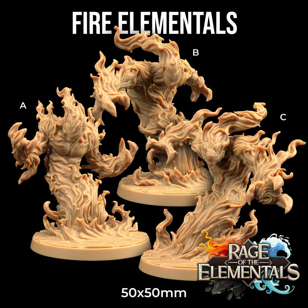 Fire Elemental Dnd Mini Rage of the Elementals | the Dragon Trappers ...