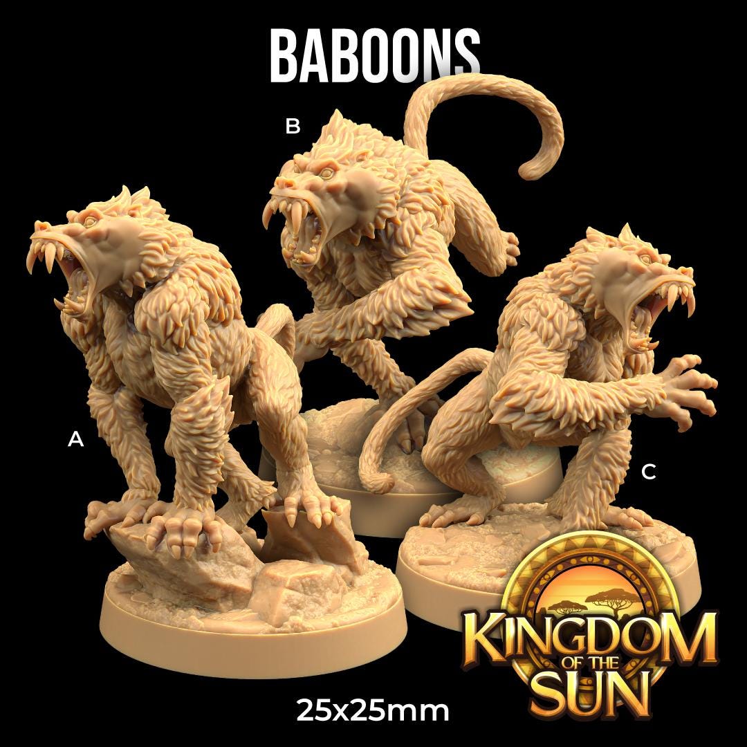 Baboon Savannah African Kingdom of the Sun | the Dragon Trappers Lodge ...