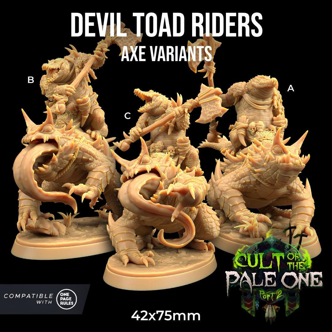 Devil Toad Riders Dnd Mini for Dungeons and Dragons Gift for DM ...