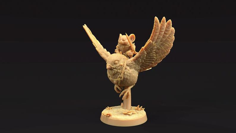 Warrior Mouse Dnd Mini for Dungeons and Dragons Miniature TTRPG Dragon ...