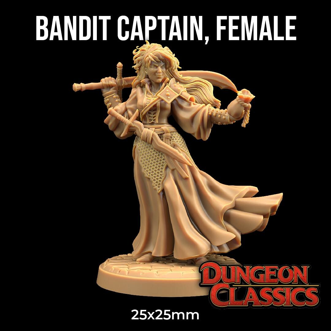 Bandit Captain Female DND Mini Dungeon Classics | the Dragon Trappers ...
