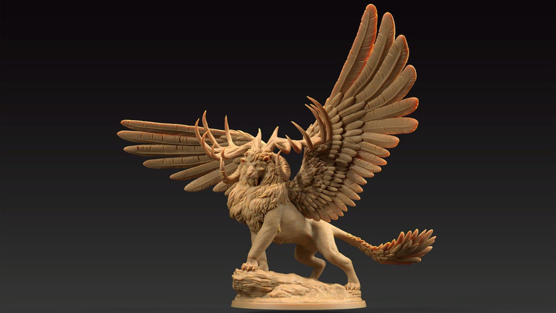 The King of Beasts Winged Lion Antler | the Dragon Trappers Lodge ...