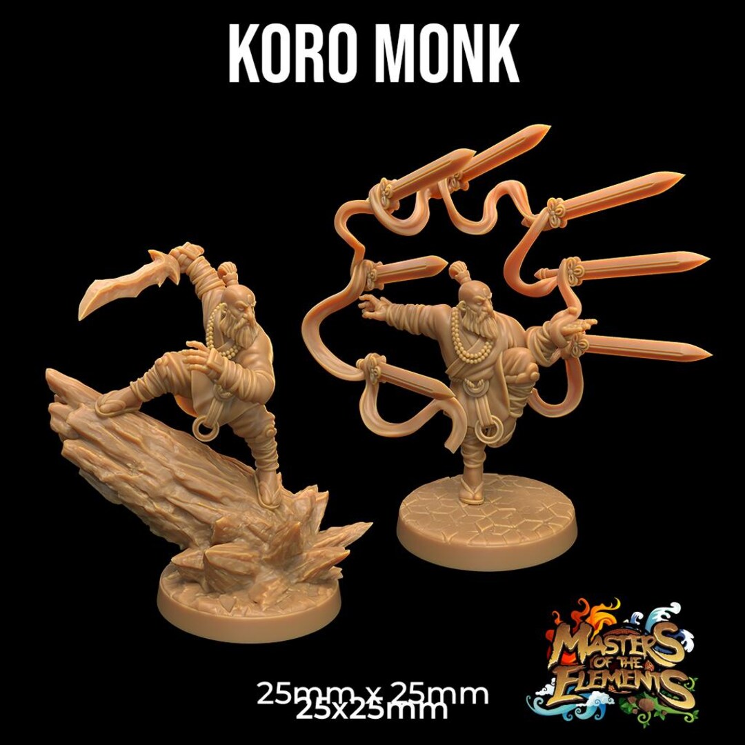 Koro Monk Master of the Elements | the Dragon Trappers Lodge | 32mm ...