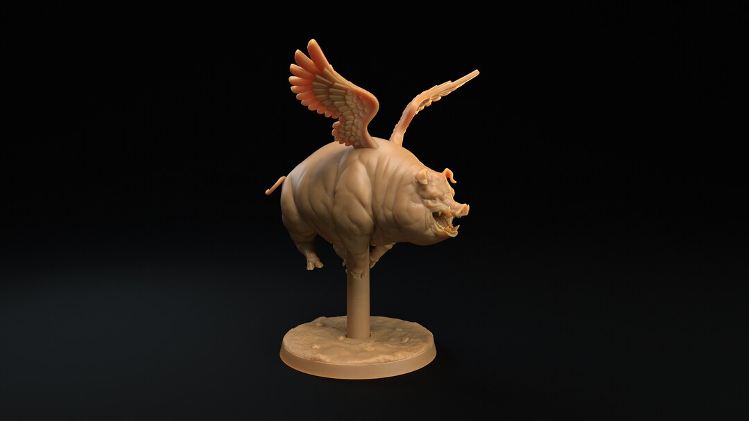 Flying Pig Winged Hog Barnyard | the Dragon Trappers Lodge | 32mm Scale ...