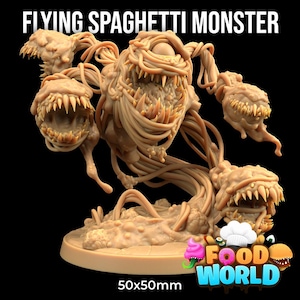 Flying Spaghetti Monster Dnd Mini Food World Dungeons and Dragons ...