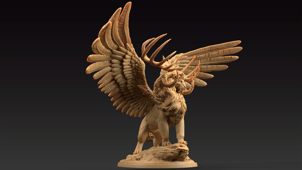 The King of Beasts Winged Lion Antler | the Dragon Trappers Lodge ...