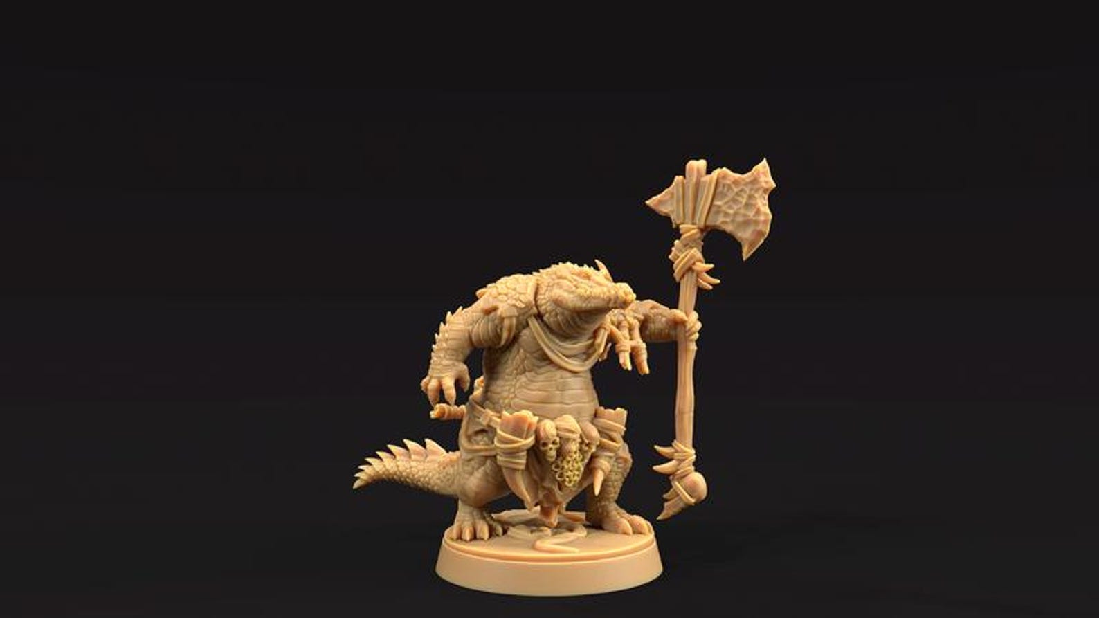 Mire Brute Lizardfolk Gatorfolk Dnd Mini for Dungeons and Dragons Gift ...