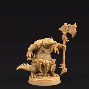 Mire Brute Lizardfolk Gatorfolk Dnd Mini for Dungeons and Dragons Gift ...