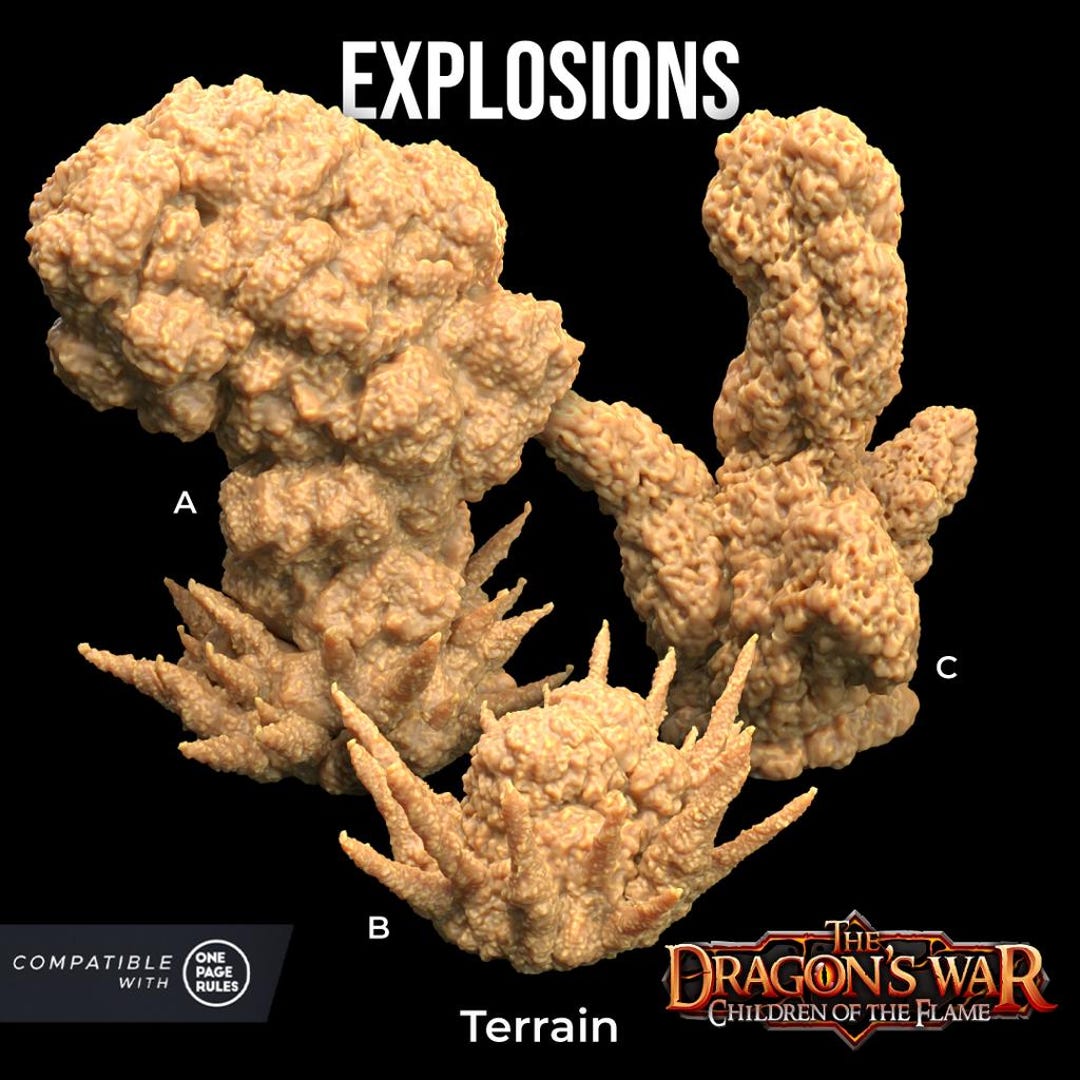 Explosion Terrain Dragons War Children Flame the Dragon Trappers Lodge ...