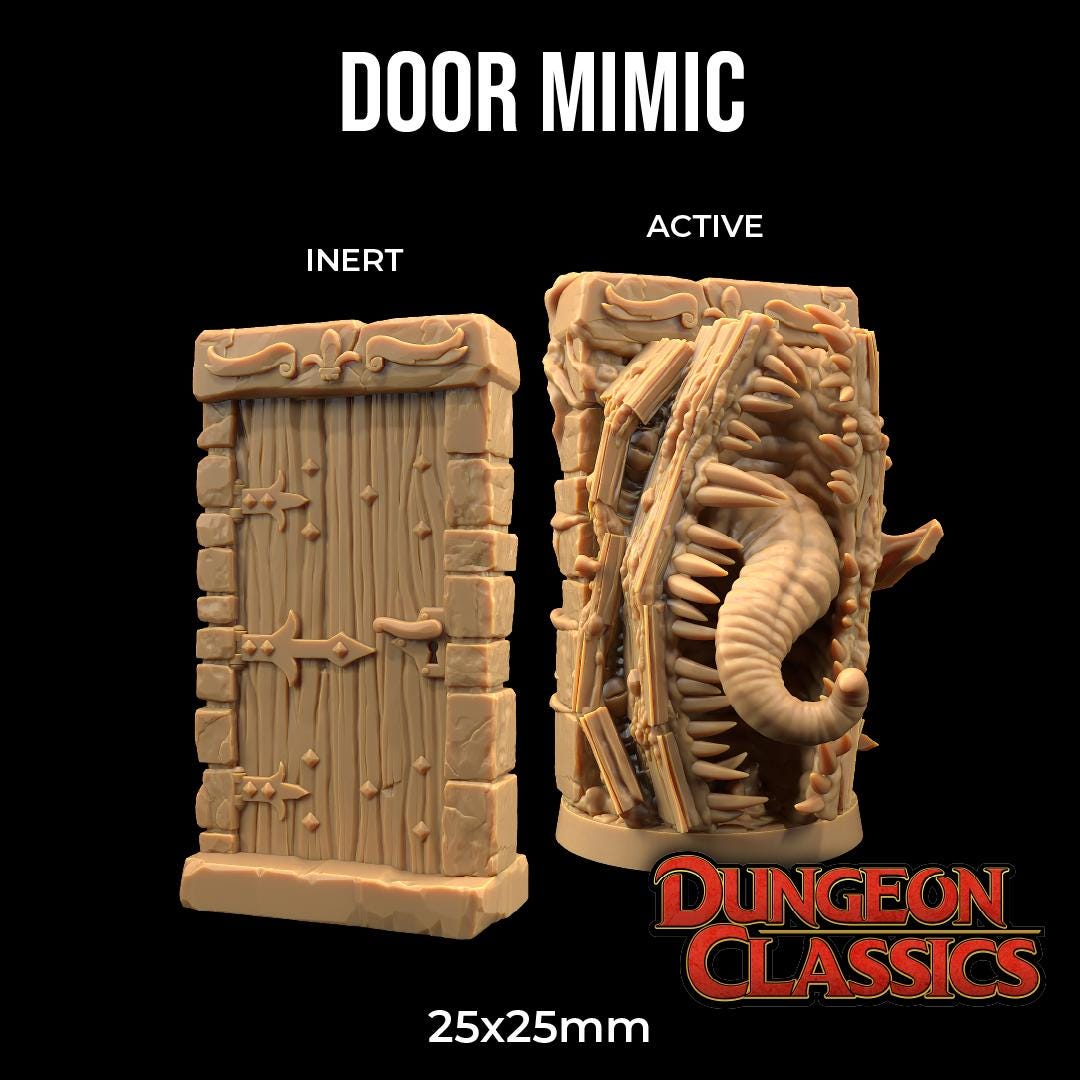 Door Mimic Dnd Mini Dungeon Classic | the Dragon Trappers Lodge | 32mm ...