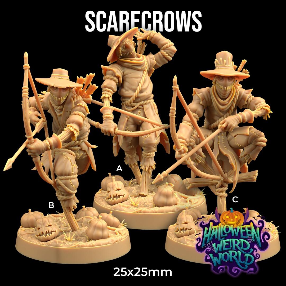 Scarecrow Halloween Farmer Harvest | the Dragon Trappers Lodge | 32mm ...