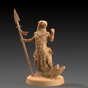 Pearl Otter Spearmaster Critterfolk | the Dragon Trappers Lodge | 32mm ...