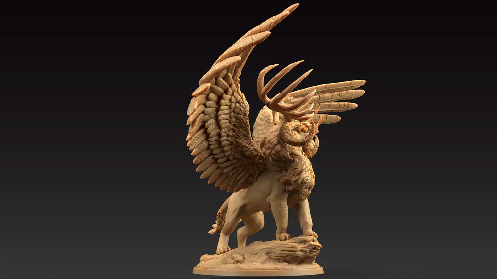 The King of Beasts Winged Lion Antler | the Dragon Trappers Lodge ...