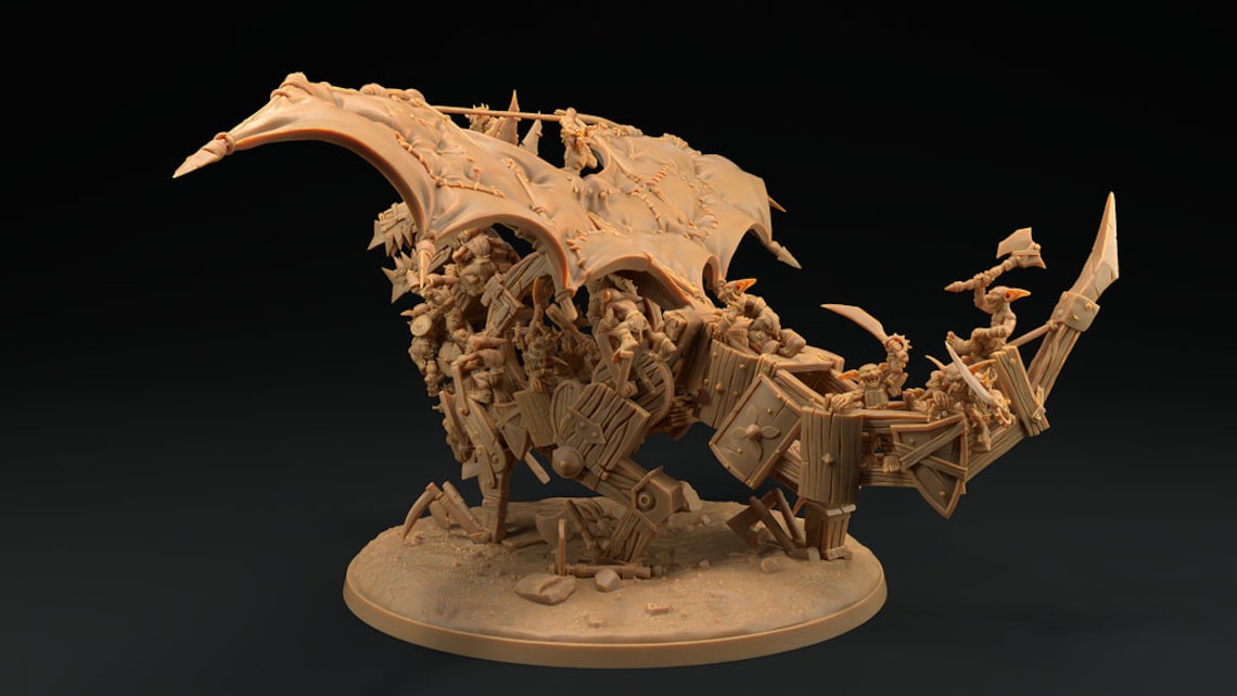 Goblefax Scrap Dragon Slap Goblin Tribe the Dragon Trappers Lodge 32mm Scale Miniature TTRPG ...