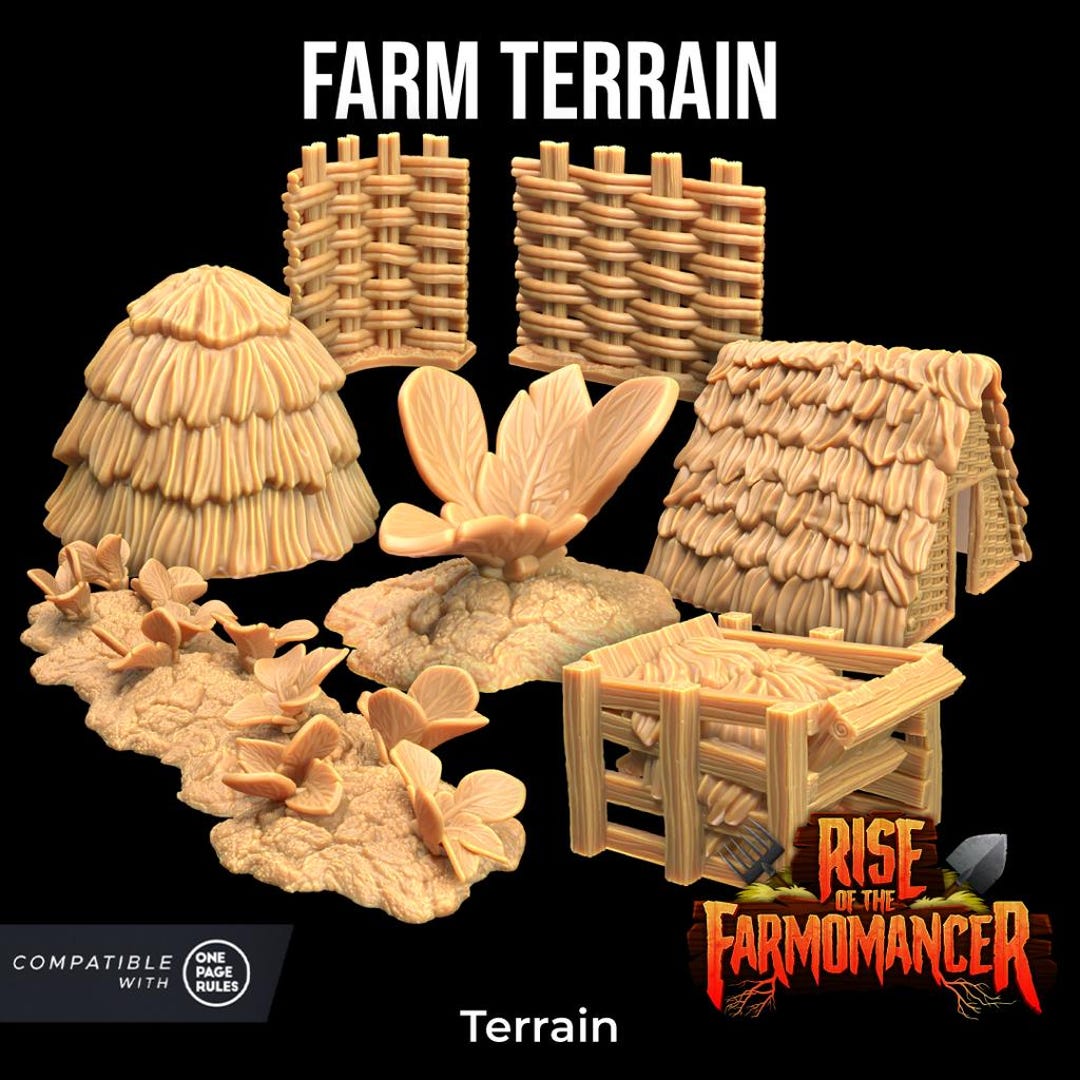 Farm Terrain Rise of the Farmomancer | the Dragon Trappers Lodge |32mm Scale| Miniature TTRPG ...