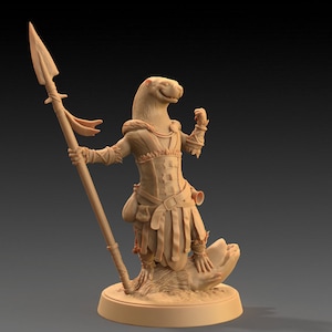 Pearl Otter Spearmaster Critterfolk | the Dragon Trappers Lodge | 32mm ...