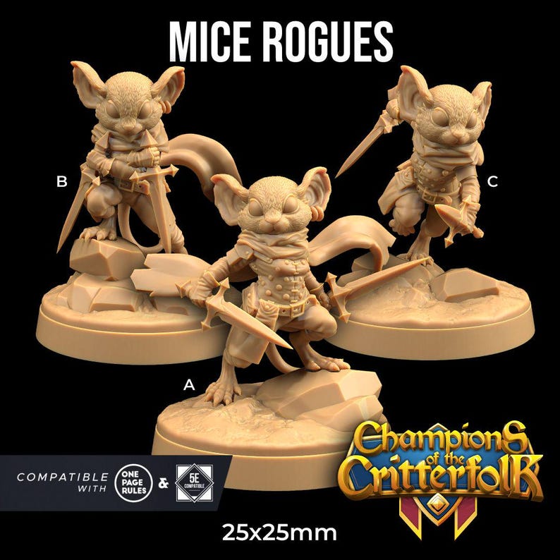 Mice Rogues Dnd Champions of the Critterfolk | the Dragon Trappers ...