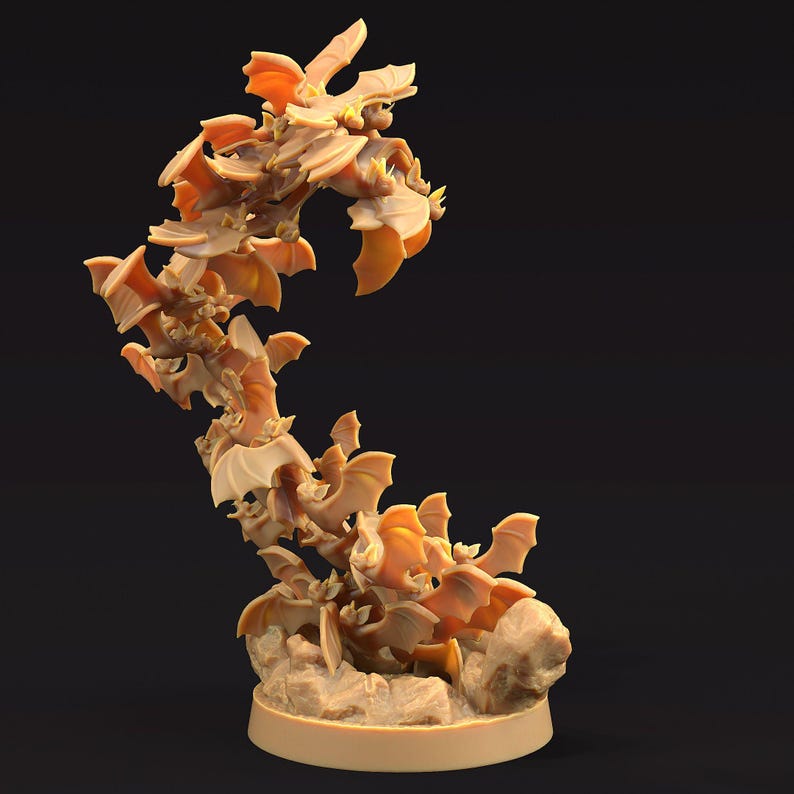 Bat Swarm Dnd Mini 3D Print Dungeon Classics Mini | the Dragon Trappers ...