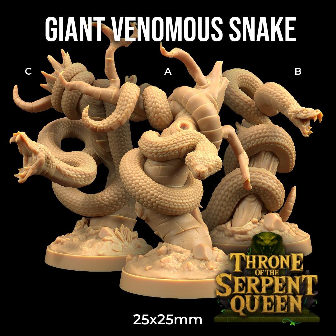 Giant Venomous Snake Throne of the Serpent Queen | the Dragon Trappers ...