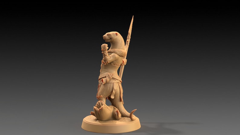 Pearl Otter Spearmaster Critterfolk | the Dragon Trappers Lodge | 32mm ...