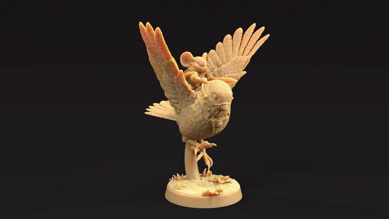 Warrior Mouse Dnd Mini for Dungeons and Dragons Miniature TTRPG Dragon ...