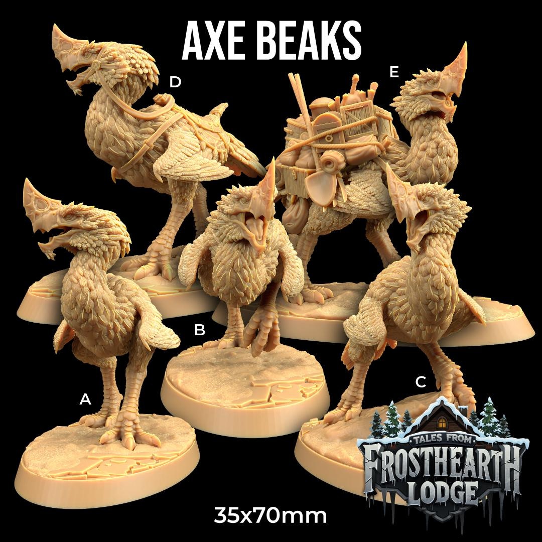 Axe Beak Prehistoric Bird Dnd Mini for Dungeons and Dragons Miniature ...