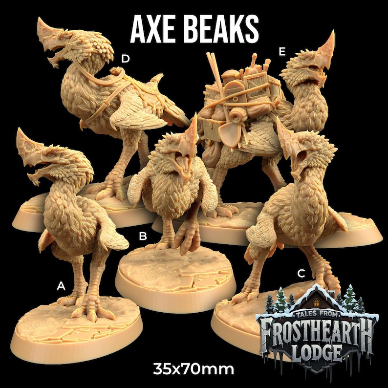 Axe Beak Prehistoric Bird Dnd Mini for Dungeons and Dragons Miniature ...