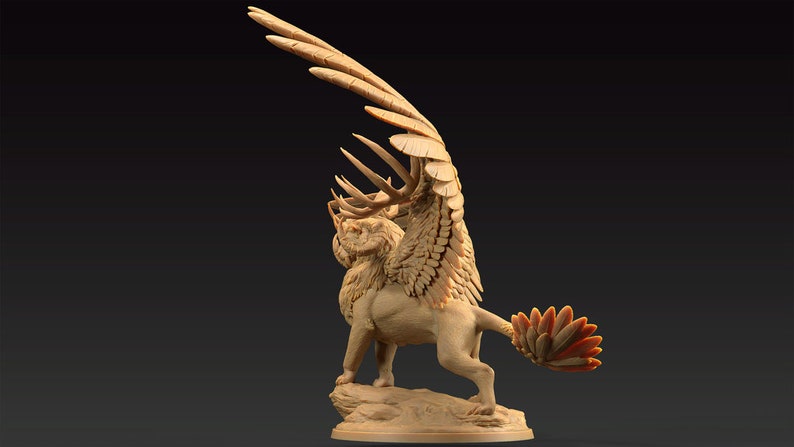 The King of Beasts Winged Lion Antler | the Dragon Trappers Lodge ...
