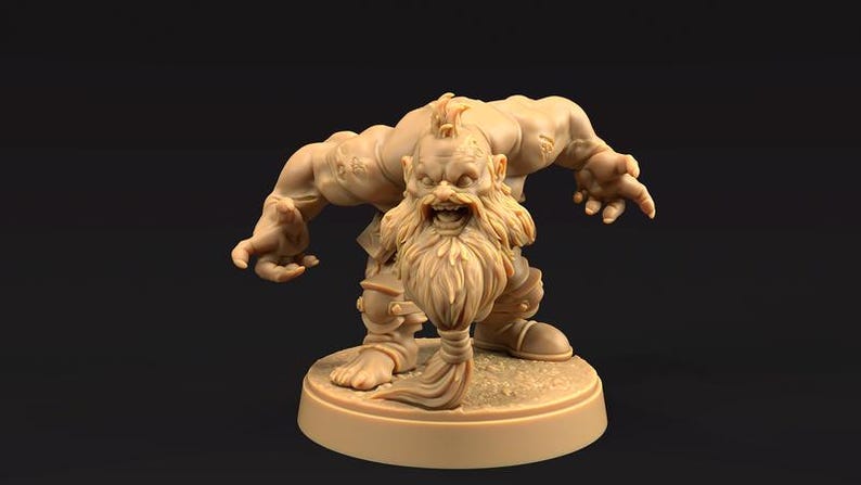 Dwarven Ghoul Dnd Mini Classic Dwarf Dungeons and Dragons Miniature ...