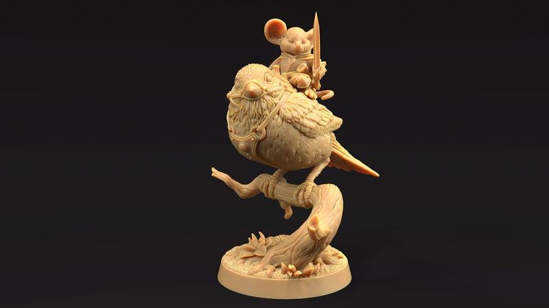 Warrior Mouse Dnd Mini for Dungeons and Dragons Miniature TTRPG Dragon ...