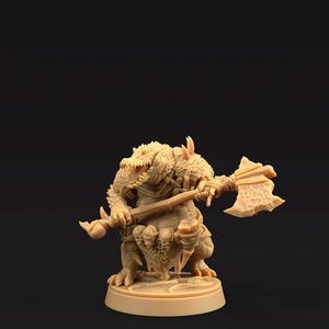 Mire Brute Lizardfolk Gatorfolk Dnd Mini for Dungeons and Dragons Gift ...